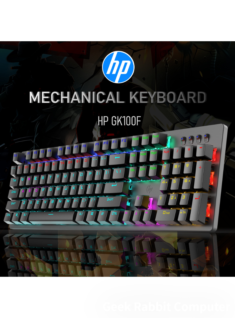 HP GK100F 青軸RGB機械鍵盤 - Geek Rabbit Computer